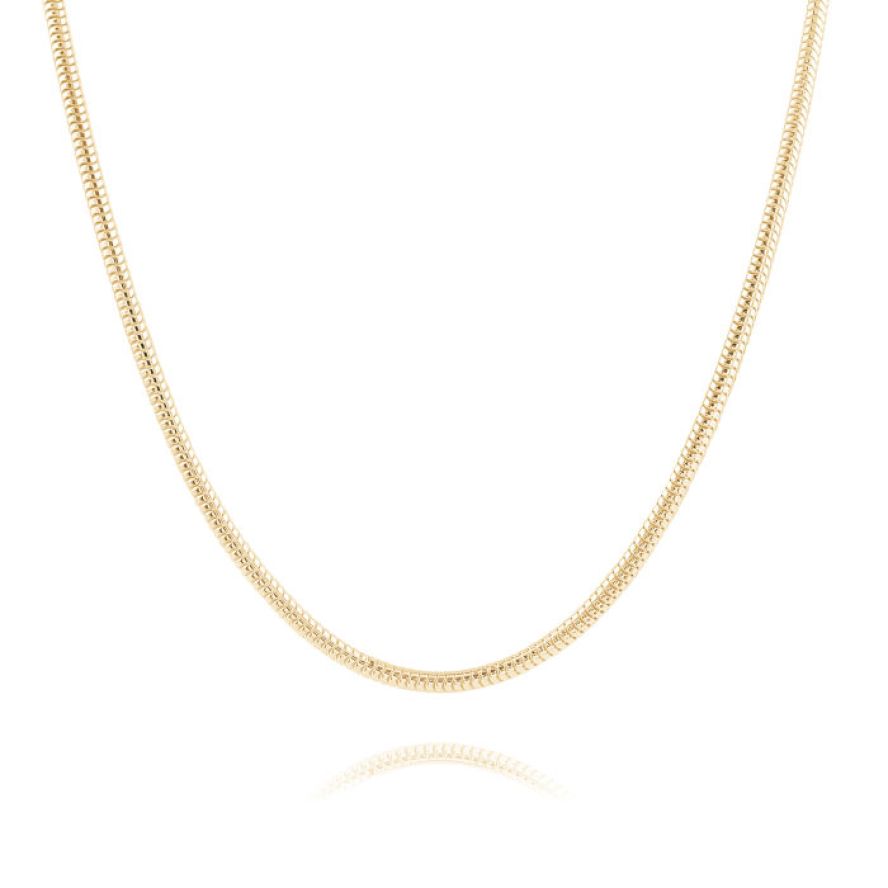 9ct Gold Plated Sterling Silver 1.9mm Snake Chain Necklace | Lengths 18 ...