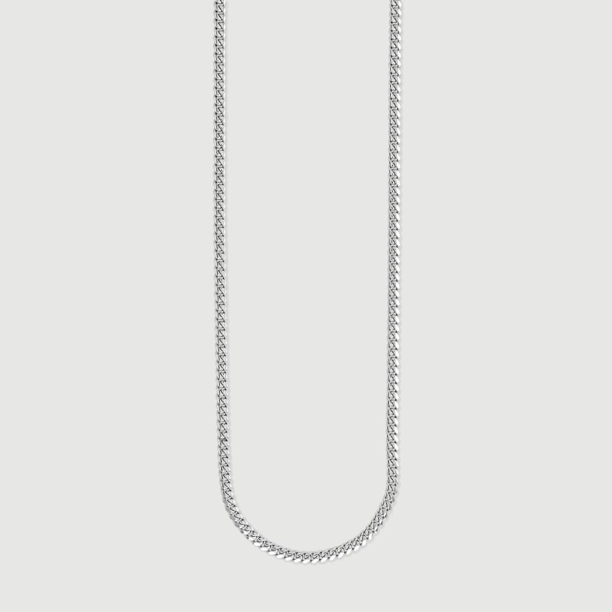 Sterling Silver 2.7mm Diamond Cut Cuban Chain Necklace