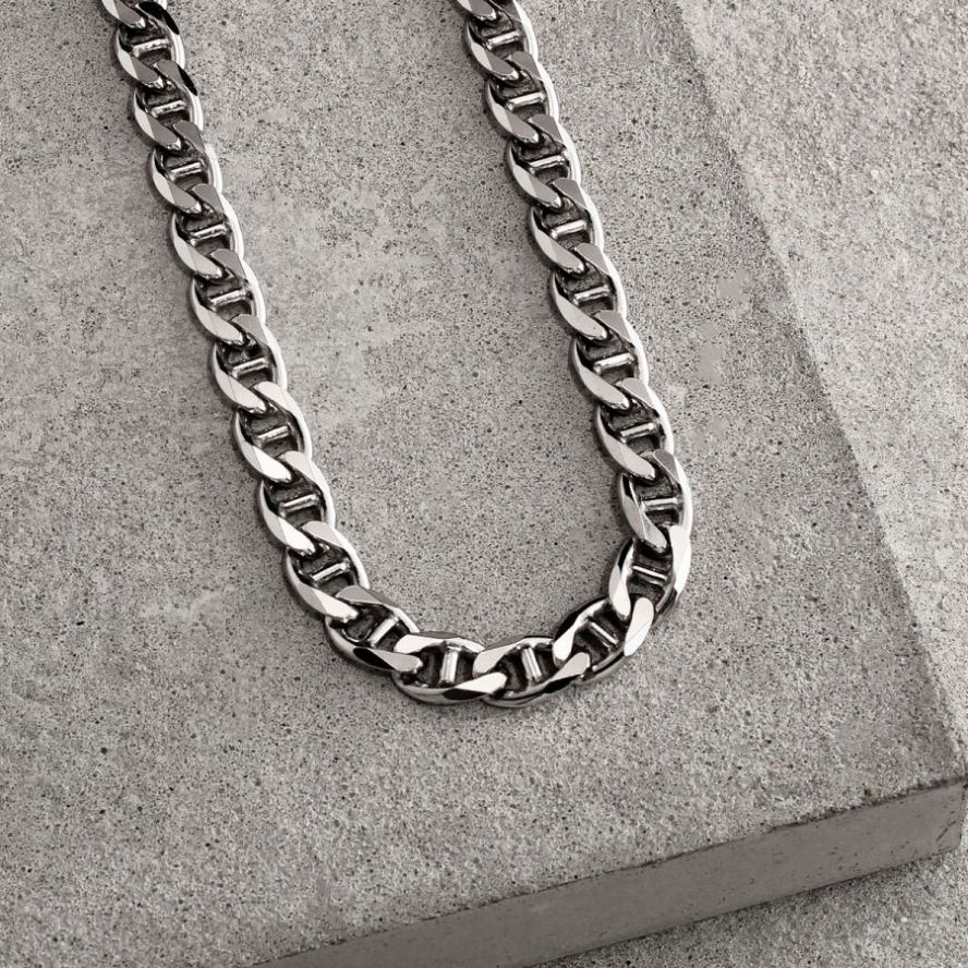 Sterling Silver 6.9mm Heavy Marina Chain | Lengths 20" to 30" Inch
