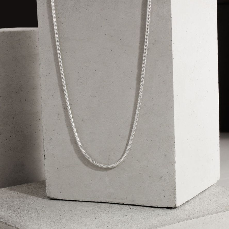 Sterling Silver 3mm Snake Chain Necklace | The Chain Hut