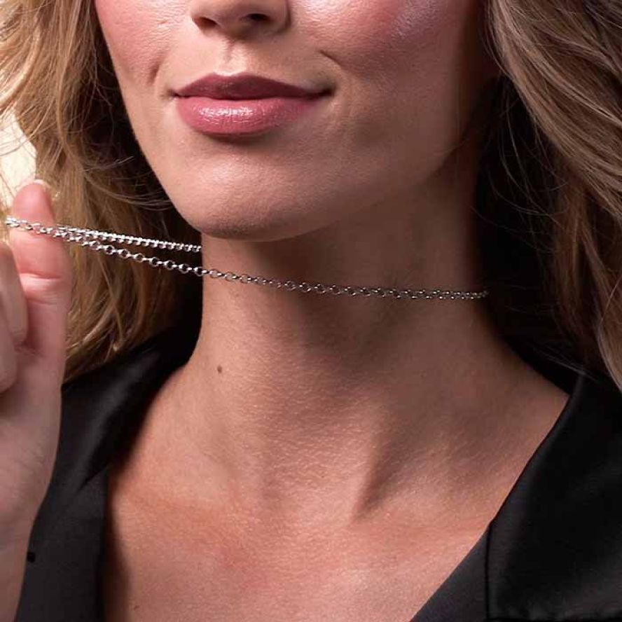 Sterling Silver 3.4mm Belcher Chain Necklace | Lengths 16" to 30" Inch