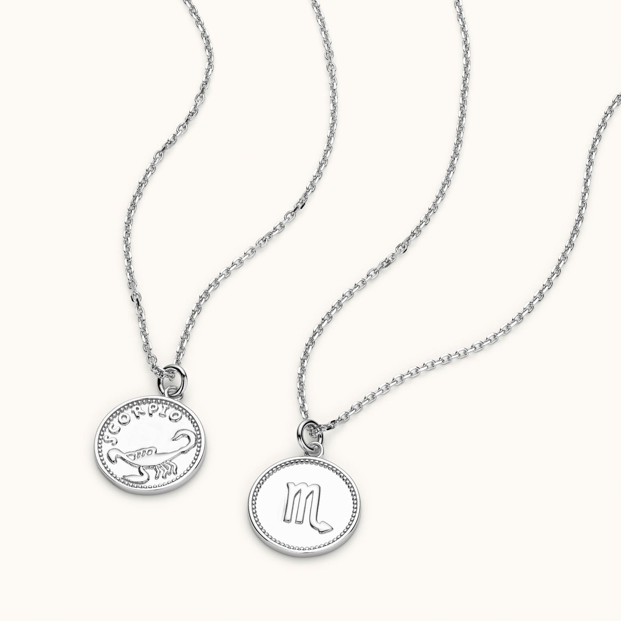 Sterling Silver Scorpio Zodiac Necklace | The Chain Hut