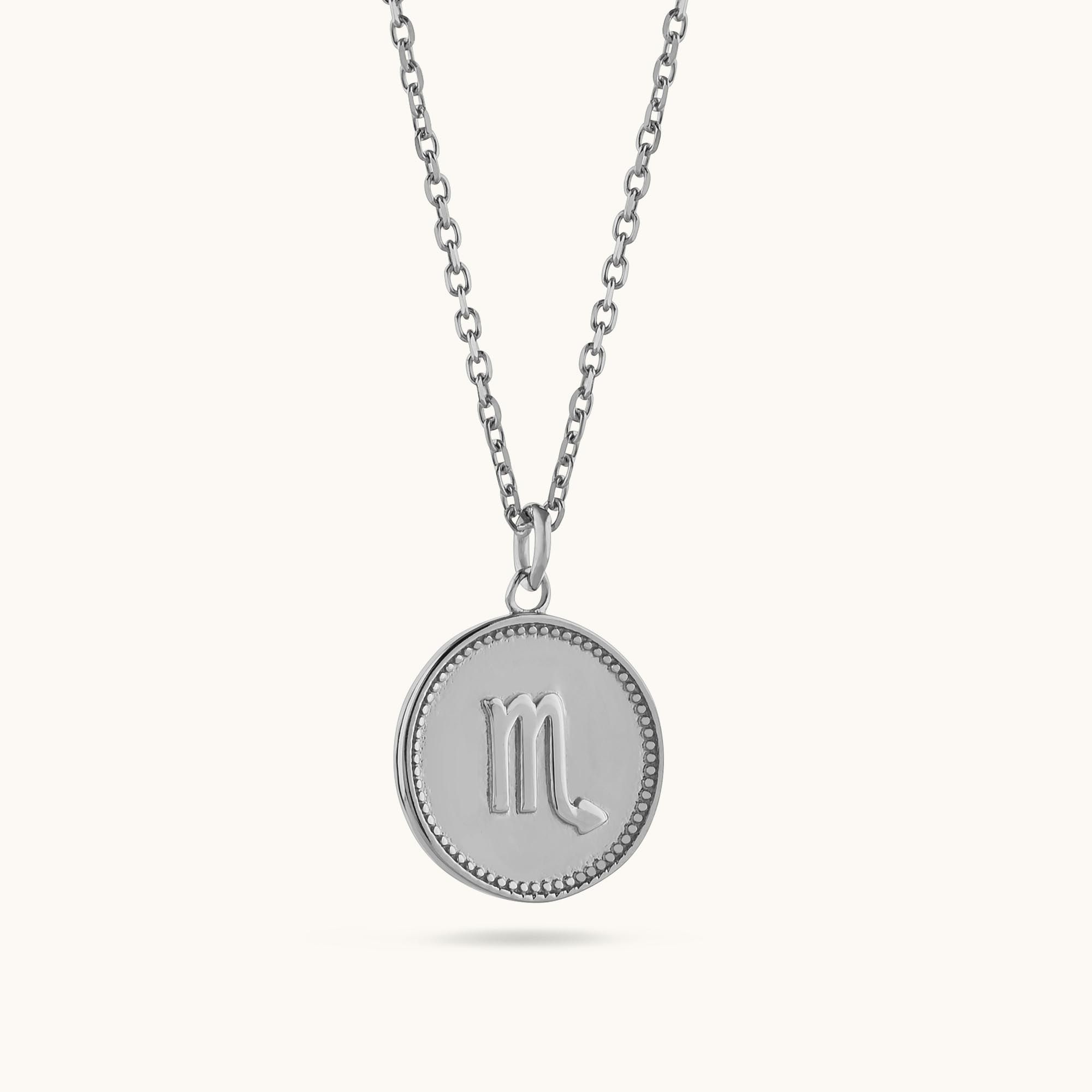 Sterling Silver Scorpio Zodiac Necklace | The Chain Hut