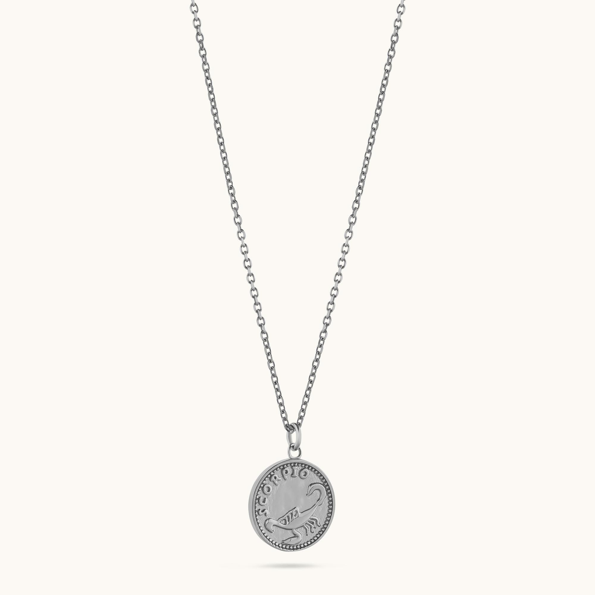 Sterling Silver Scorpio Zodiac Necklace | The Chain Hut