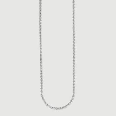 Spiga Chain, Sterling Silver Spiga Link Chain Necklace – TheChainHut